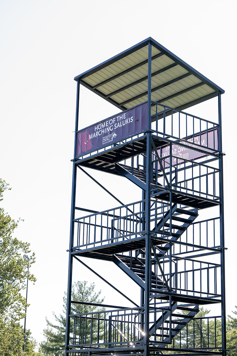 Marching Salukis band tower named after legendary Mike Hanes | SIU ...