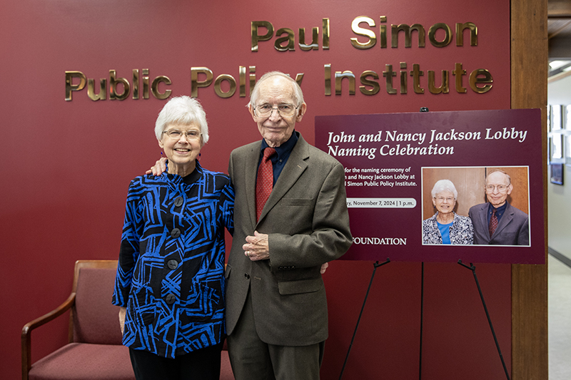 Paul Simon Public Policy Institute lobby named after John and Nancy ...