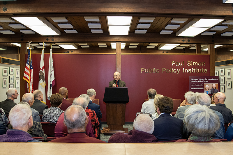 Paul Simon Public Policy Institute lobby named after John and Nancy ...