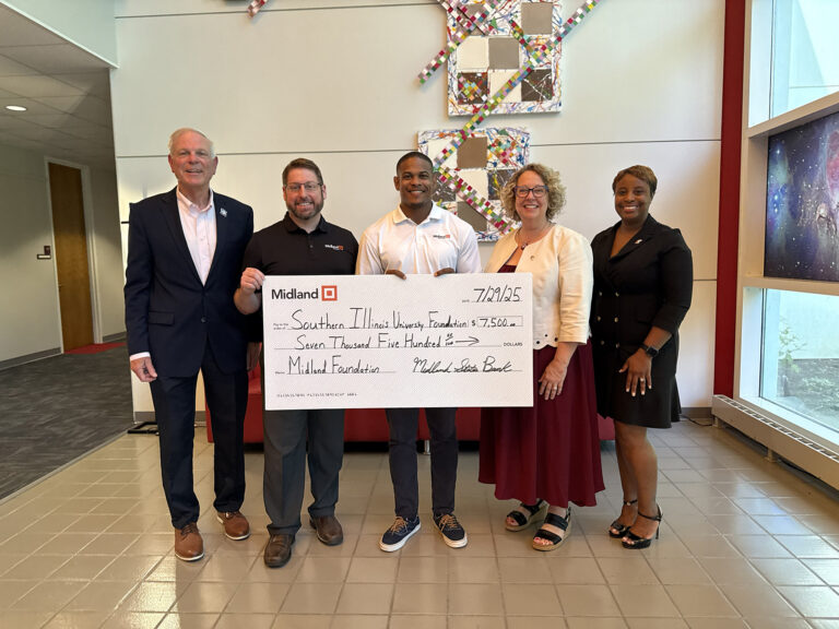 Midland States Bank Foundation Presents $7,500 Check to Support Saluki ...